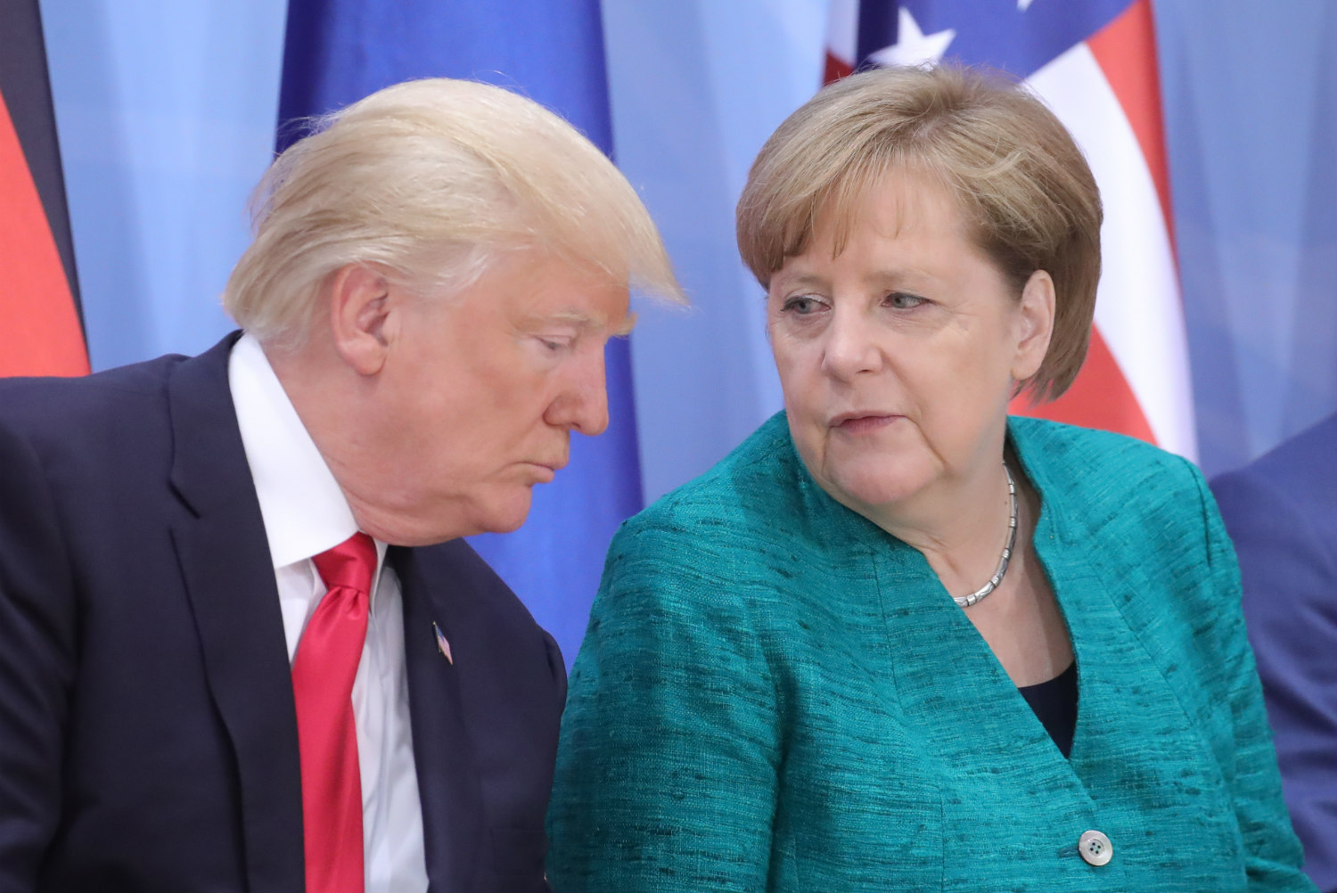 Merkel flies to US for tough talks with Trump, hoping to prevent trade war