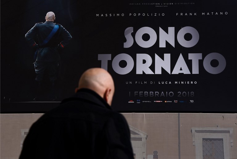 Outcry after Italian antifascists hang a Mussolini piñata