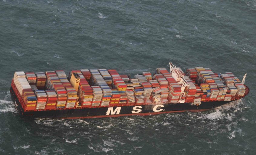 Ship loses cargo in storm, as clean up begins after flooding in ...