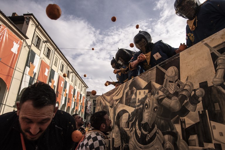 IN PHOTOS: Italy’s annual orange fight