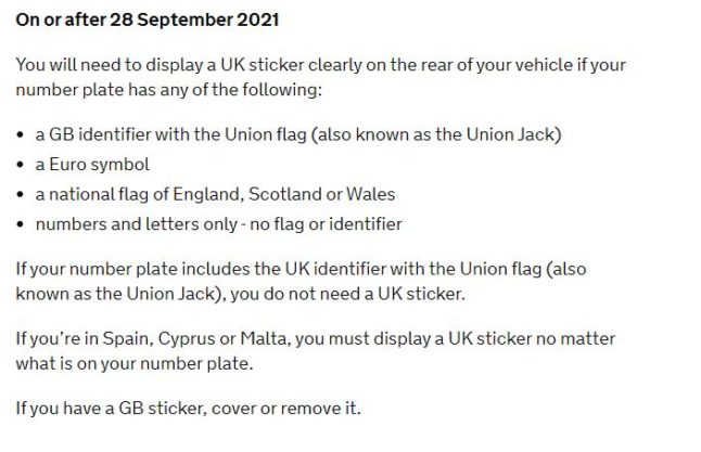 UK introduces new car sticker requirement for driving in France