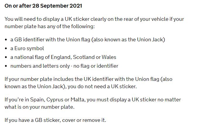 UK introduces new car sticker requirement for driving in France