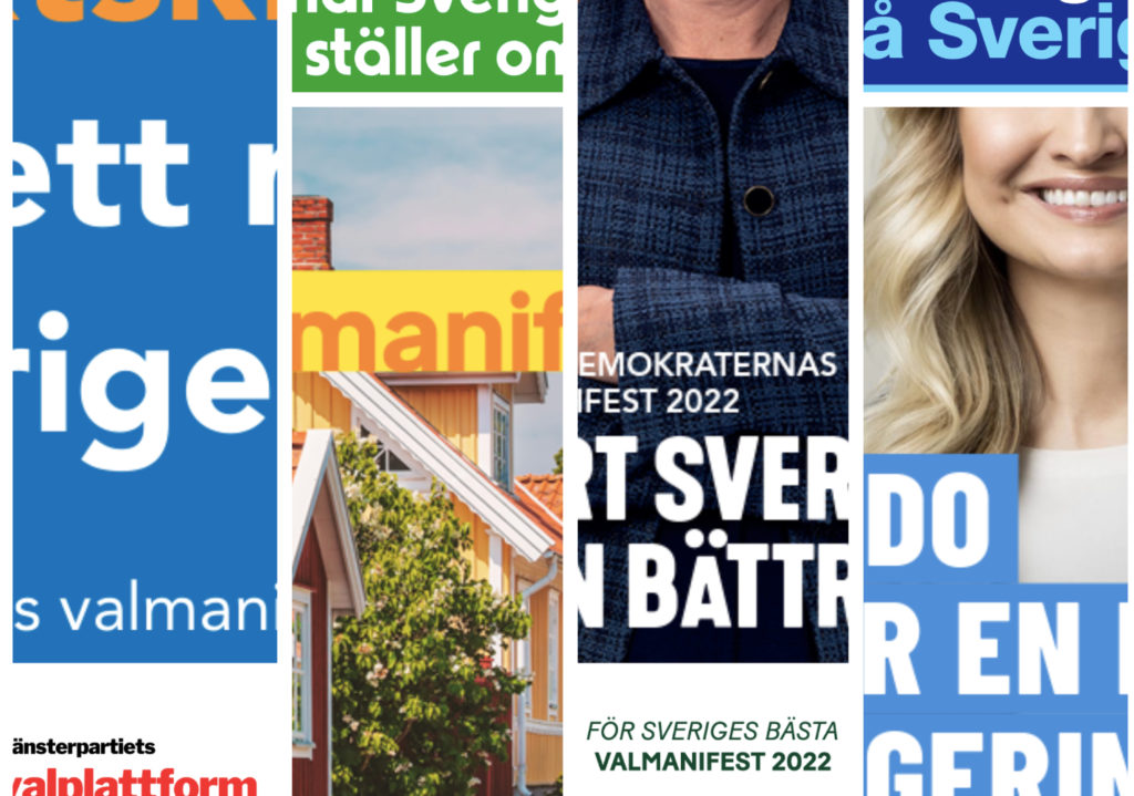 Here are the election manifestos from Sweden’s political parties
