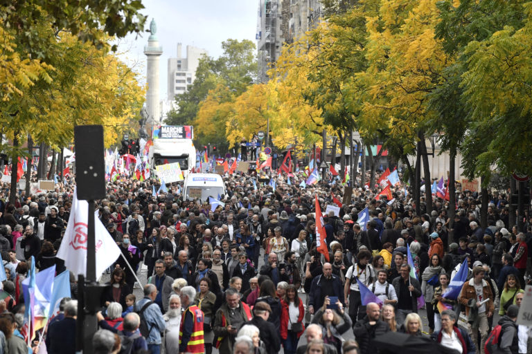 IN PICTURES: Protesters march in Paris as French refinery strikes continue