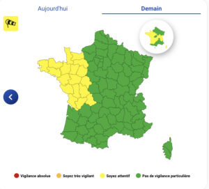 Storm bringing gusts up to 130km/h to hit France on Thursday