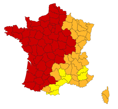 MAP: France extends red heatwave alert as country records hottest day ever